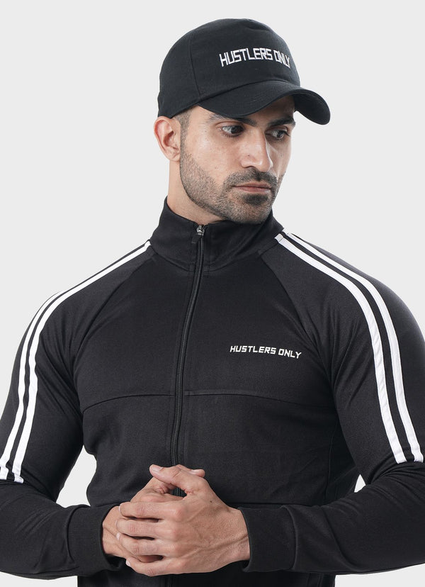 Muscle Fit Tracksuit - Black | HUSTLERS ONLY UK