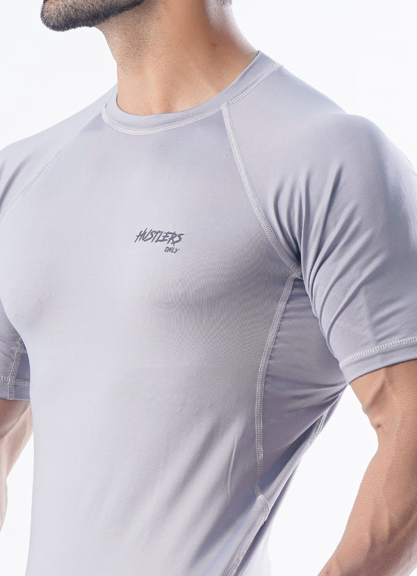 Core Compression T-Shirt-Grey | HUSTLERS ONLY UK