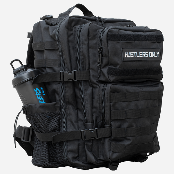 Alpha Military Backpack (Black) | Gym Backpack | HUSTLERS ONLY UK